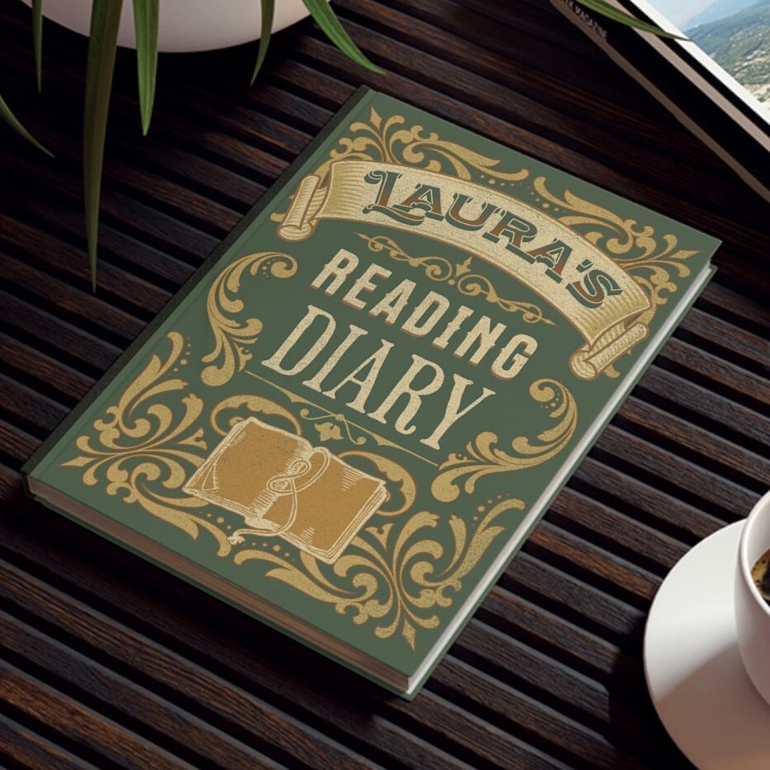 Personalised Reading Journal, Hardback Lined Notebook for Journalling ...