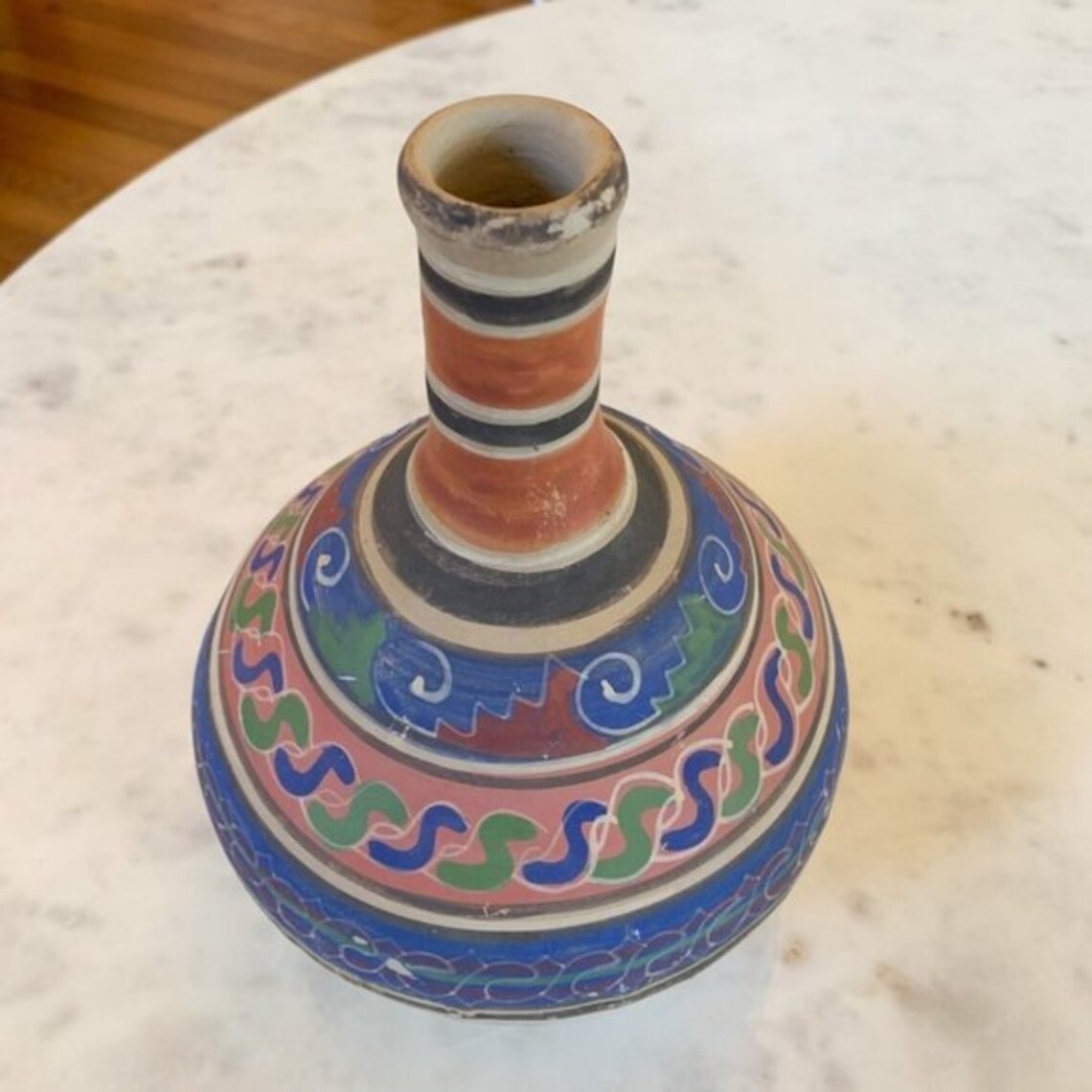 Vintage Pottery Water Jug, Mexican Folk Art - Etsy