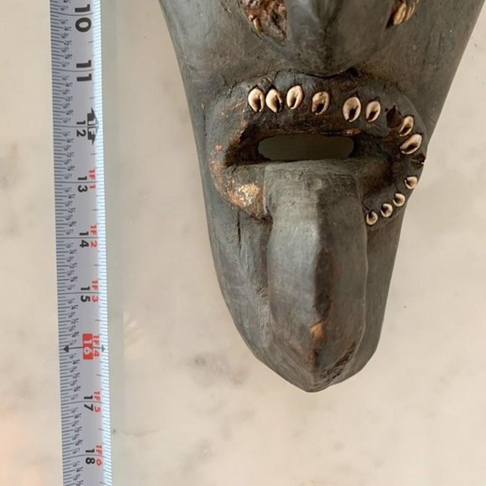 Vintage African Wood Mask With Cowrie Shells and Feathers - Etsy