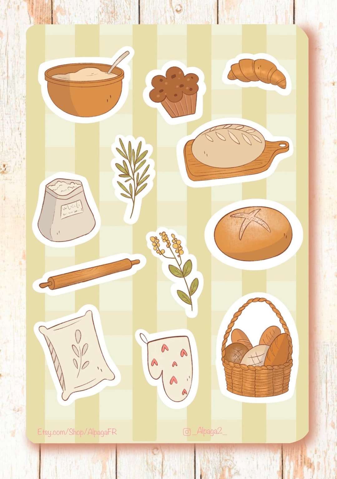 Cottagecore Bakery Sticker Sheet Vinyl/matte A6 - Etsy