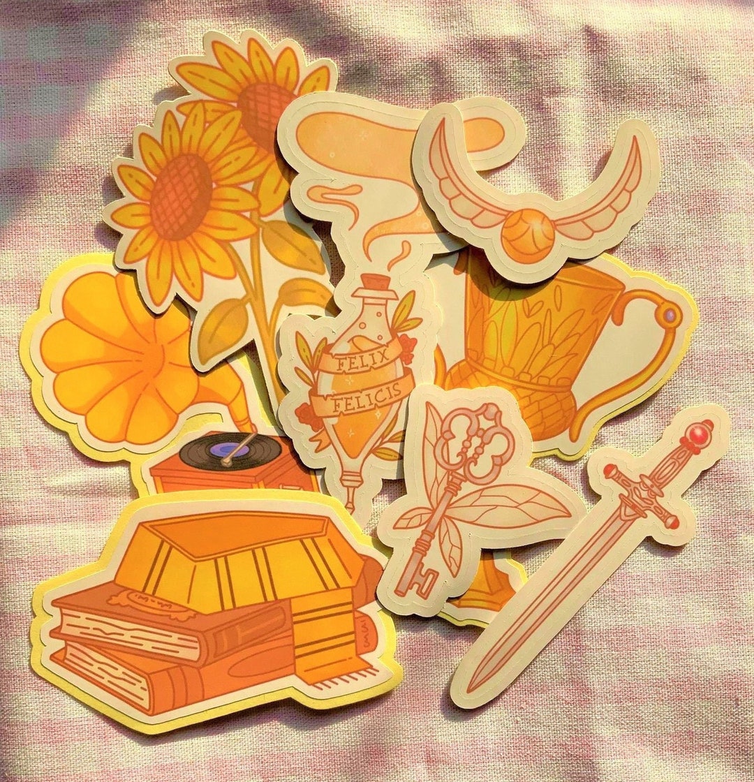 Hufflepuff/gryffindor Vinyl Stickers - Etsy