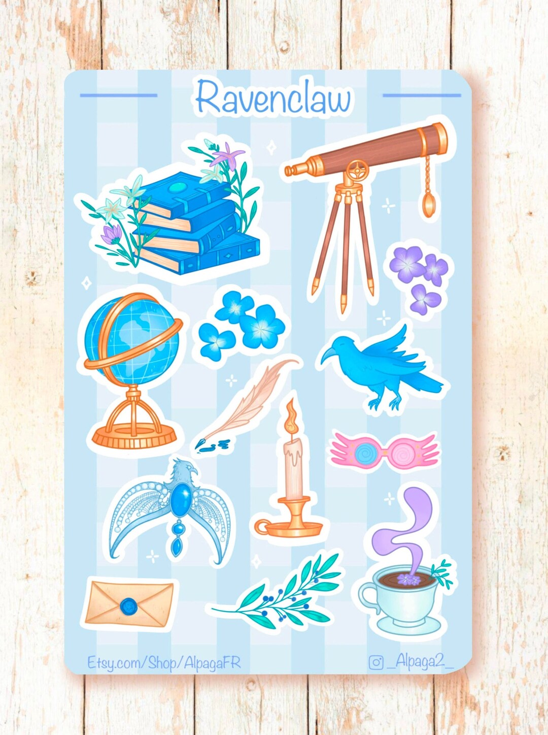 Ravenclaw Sticker Sheet Vinyl/matte A6 - Etsy