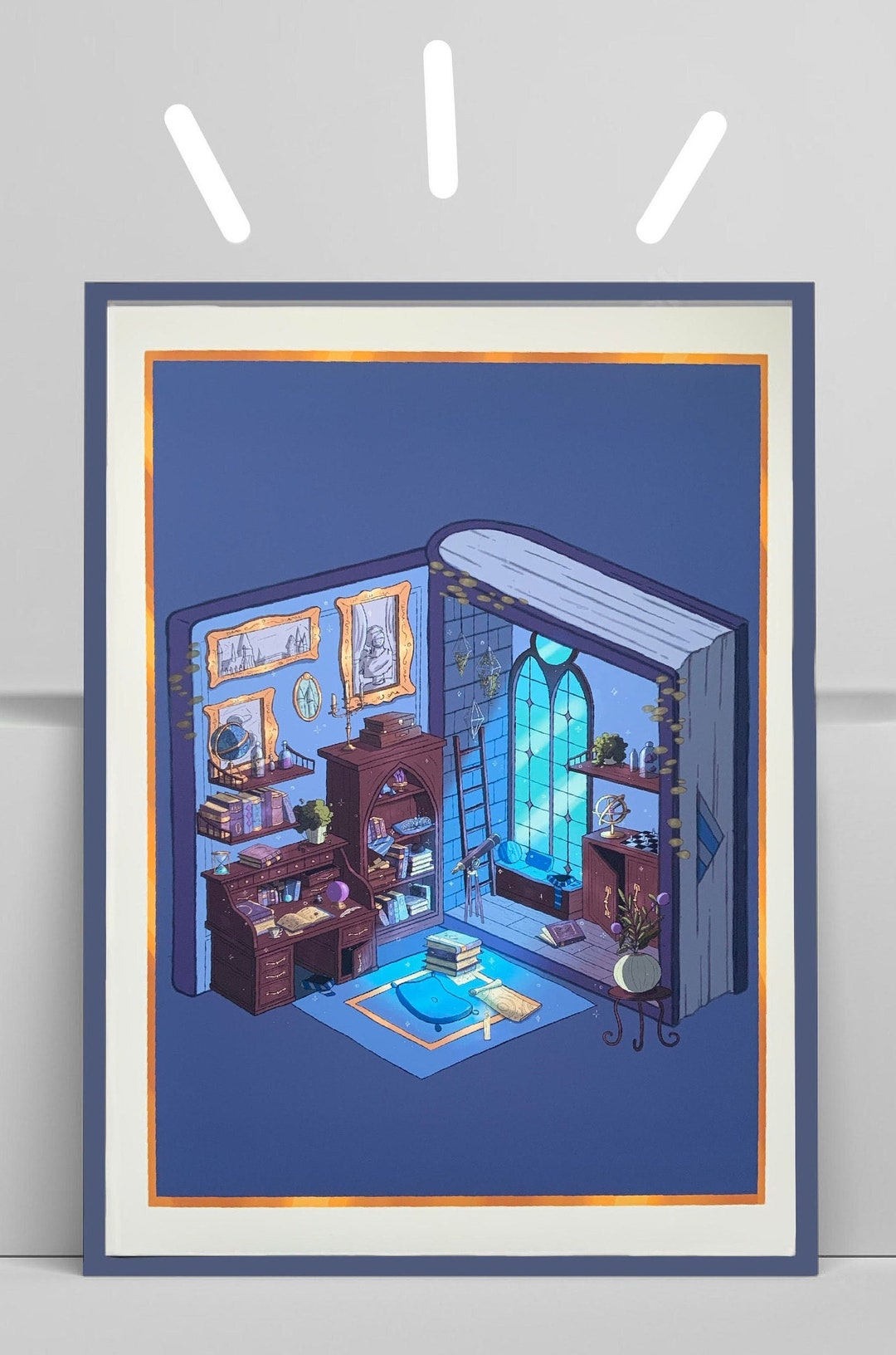 Illustration Ravenclaw Library Book - Etsy