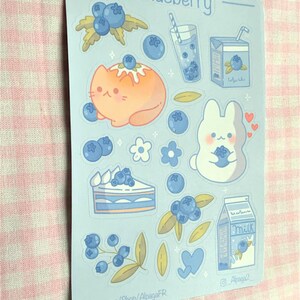 Blueberry Sticker Sheet - Vinyl/matte A6 - Etsy