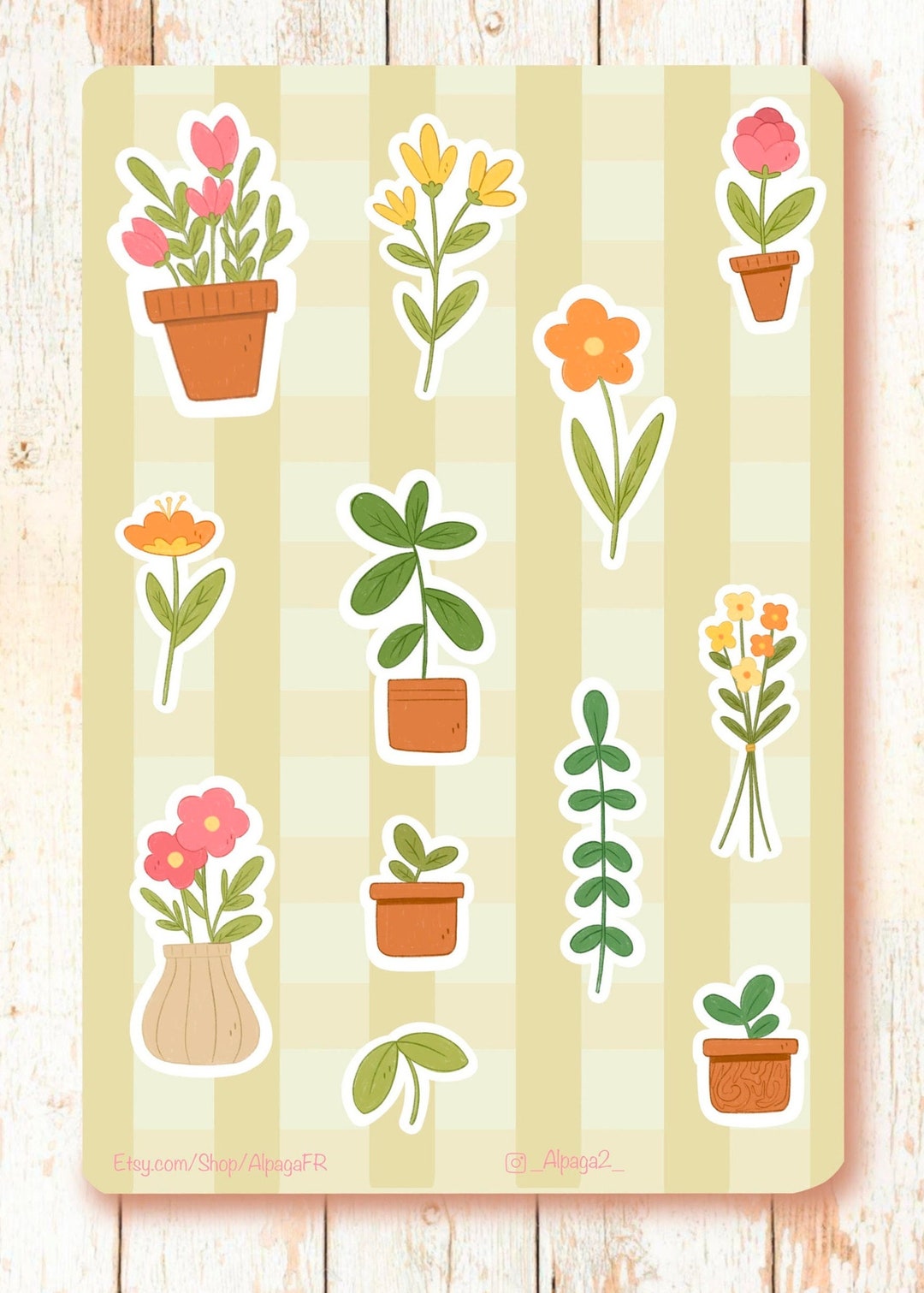 Cottagecore Flowers Sticker Sheet Vinyl/matte A6 - Etsy