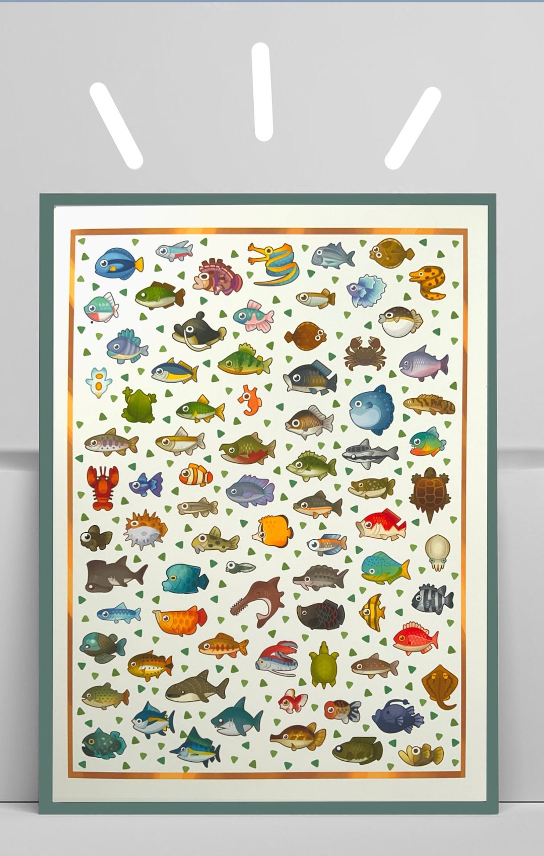 Illustration A4 Animal Crossing All Fish - Etsy