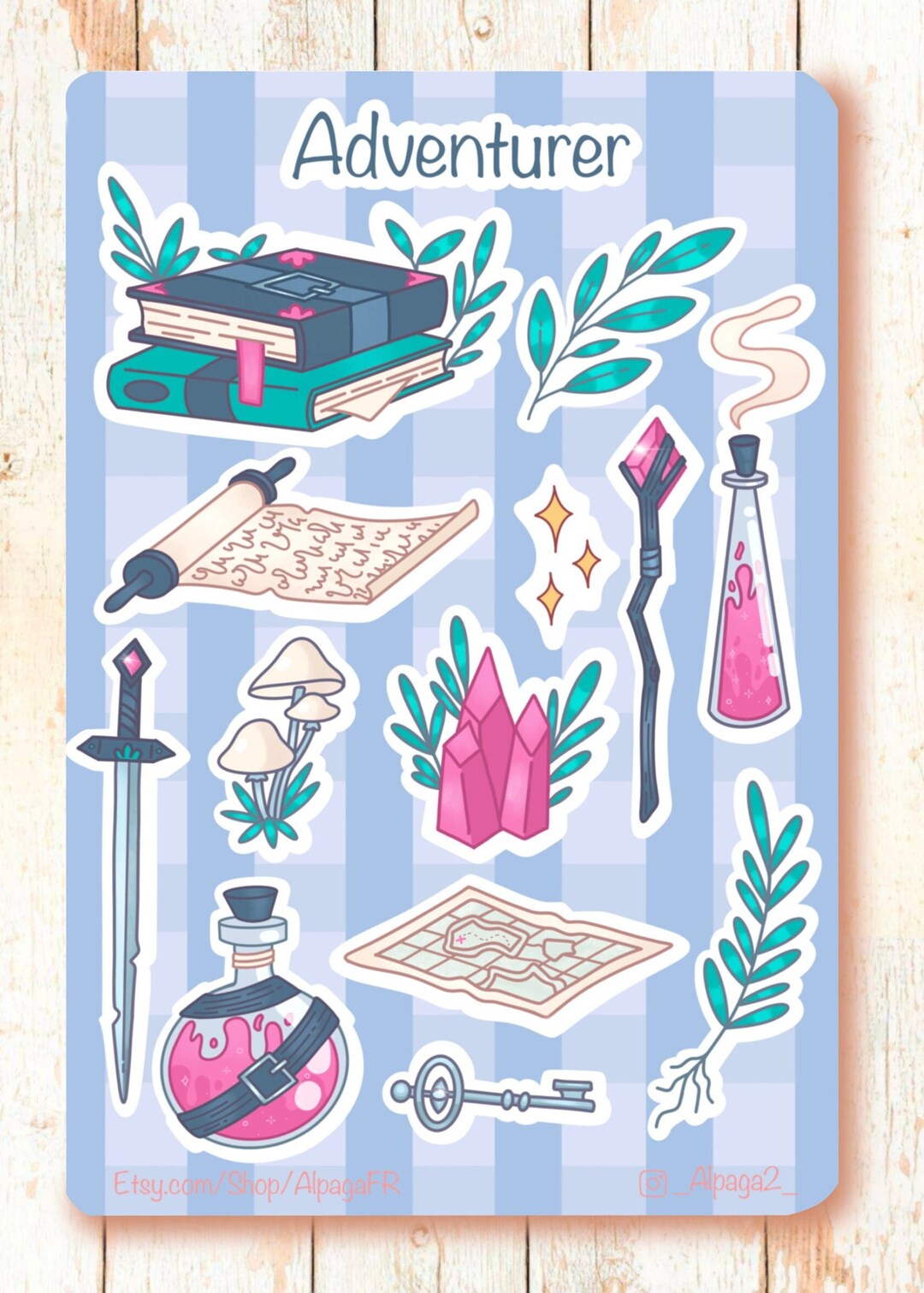 Adventurer Sticker Sheet Vinyl/matte A6 - Etsy