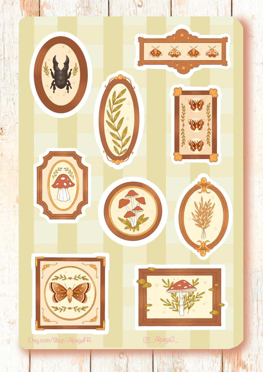 Cottagecore Frames Sticker Sheet Vinyl/matte A6 - Etsy