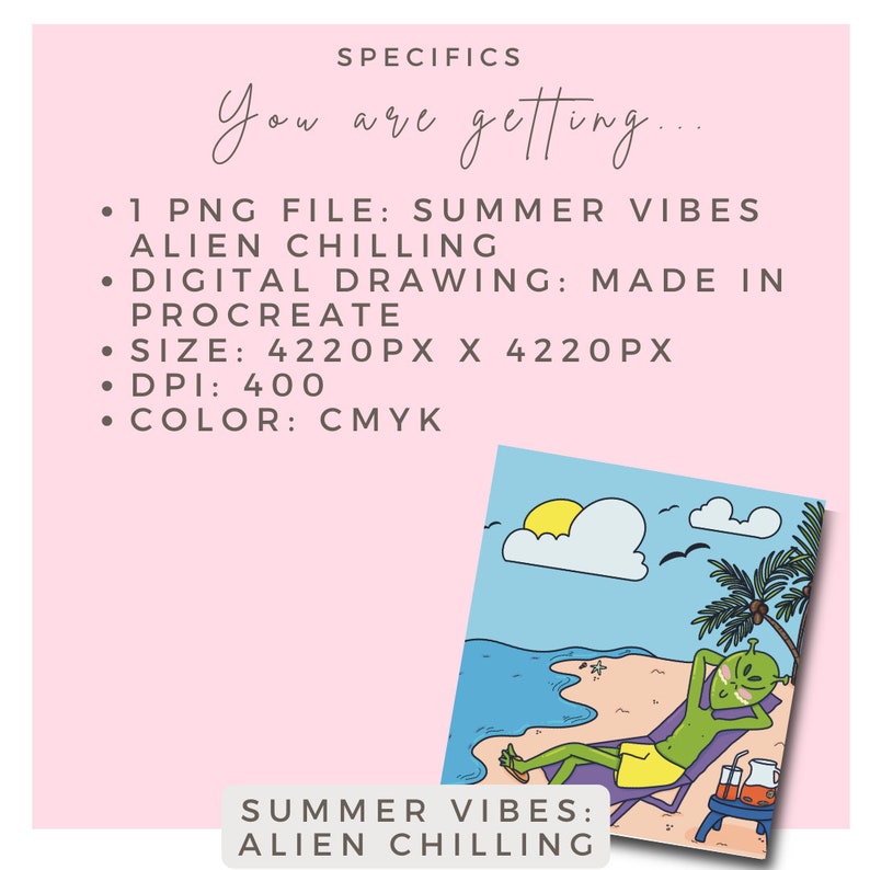 Summer Vibes: Alien Chilling - Etsy