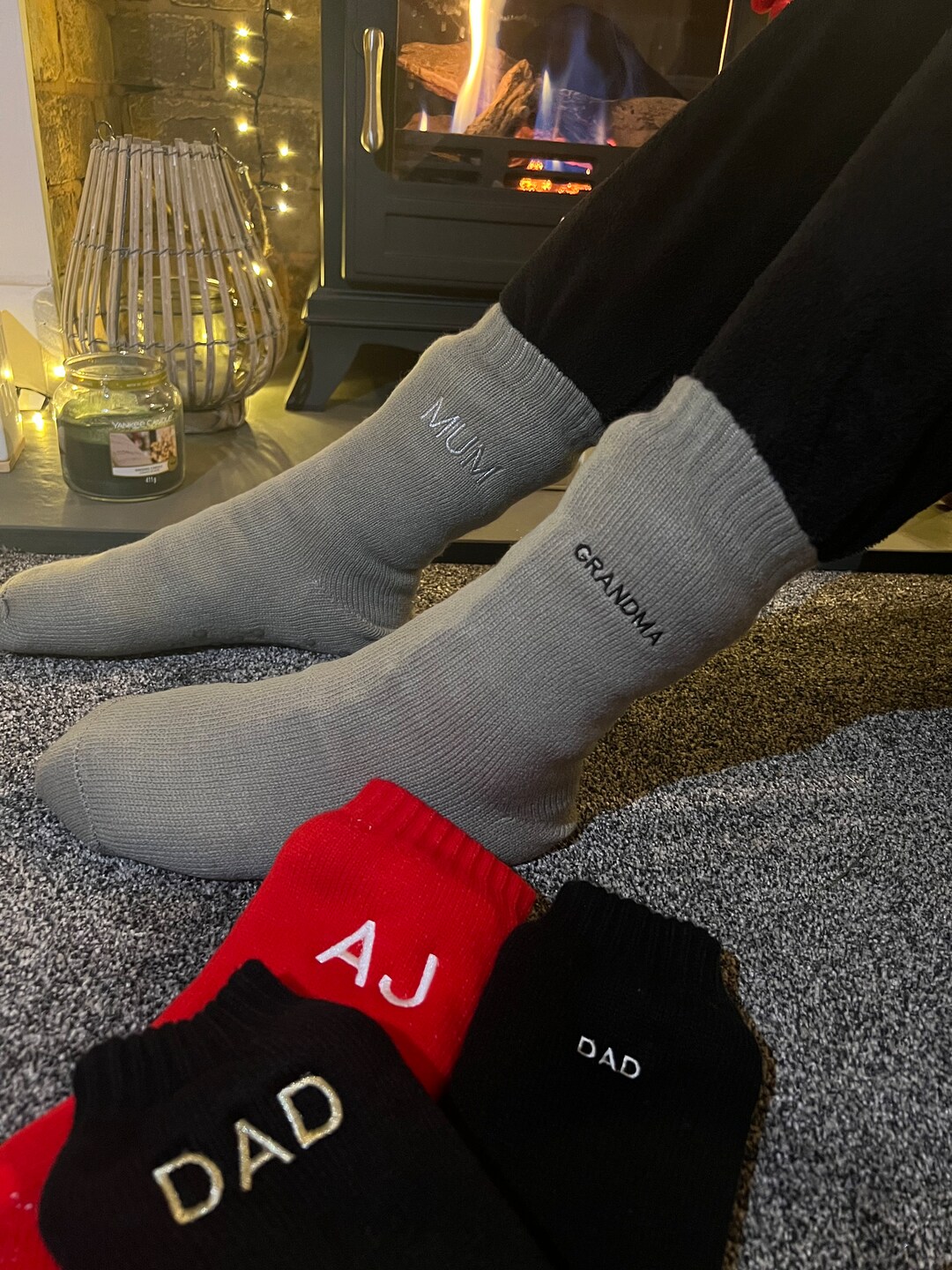 Personalised Fluffy Bed Socks - Etsy