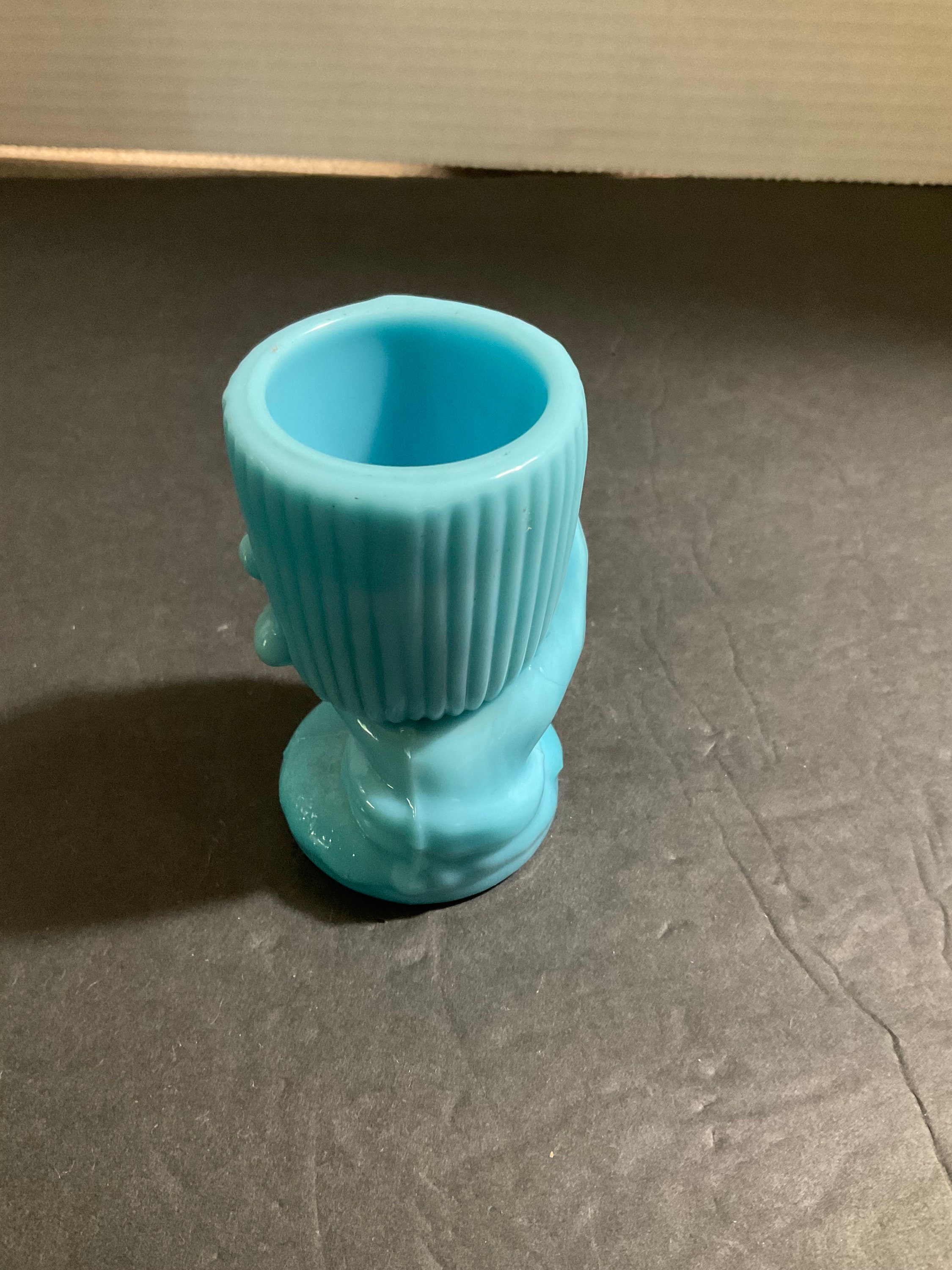 Vintage Delphite Blue Glass Beggars Hand Egg Cup - Etsy