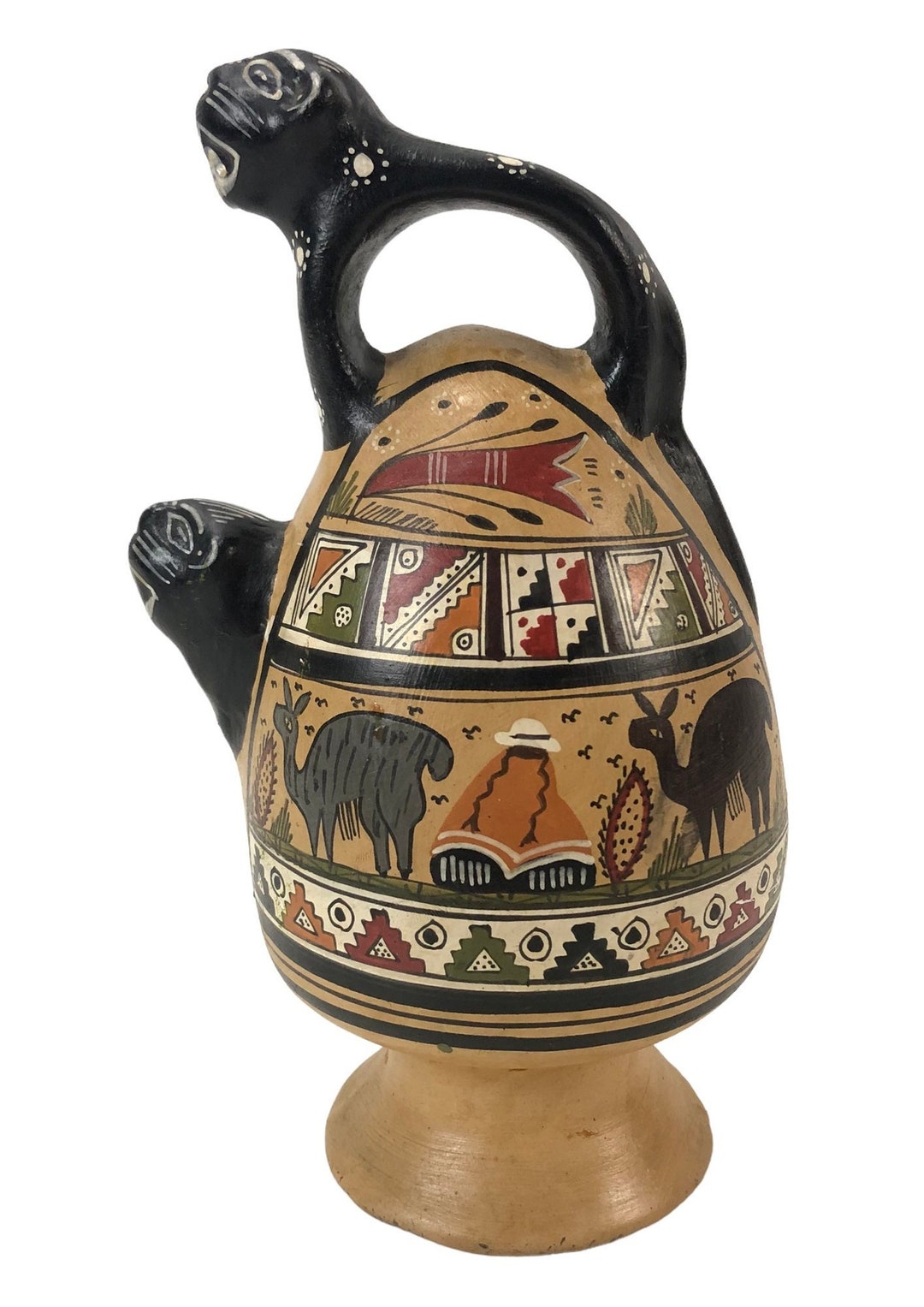 Peruvian Hand Painted Chicha Drinking Jug - Etsy