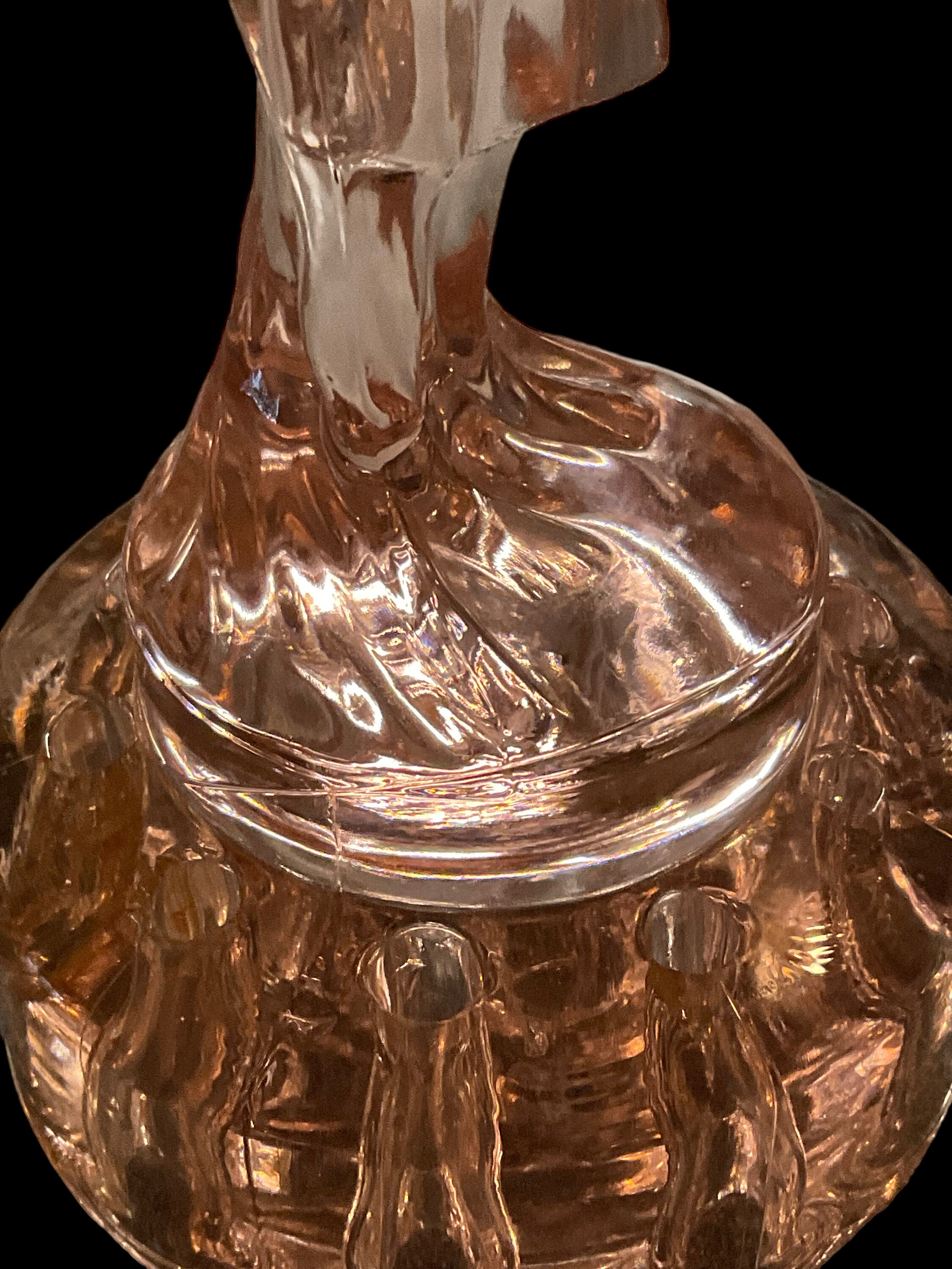 Vintage Cambridge Pink Glass Lady Flower Frog. 8 1/2 Inches - Etsy