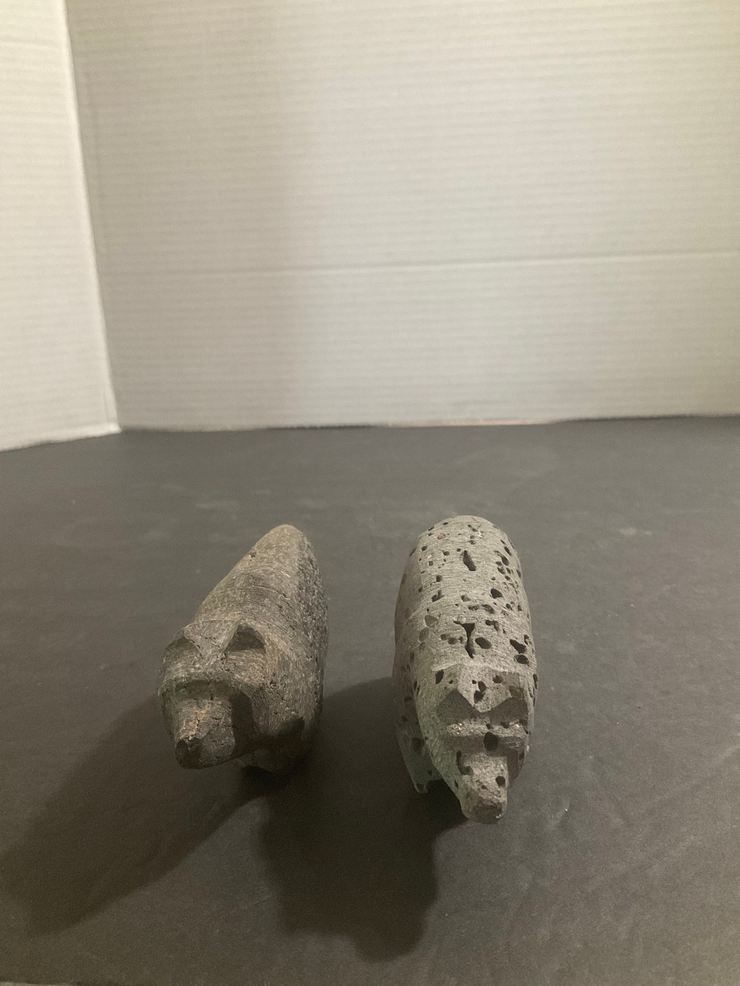 Two Hand Carved Stone Bears. Approximately 3 1/2 X 2 Inches. - Etsy