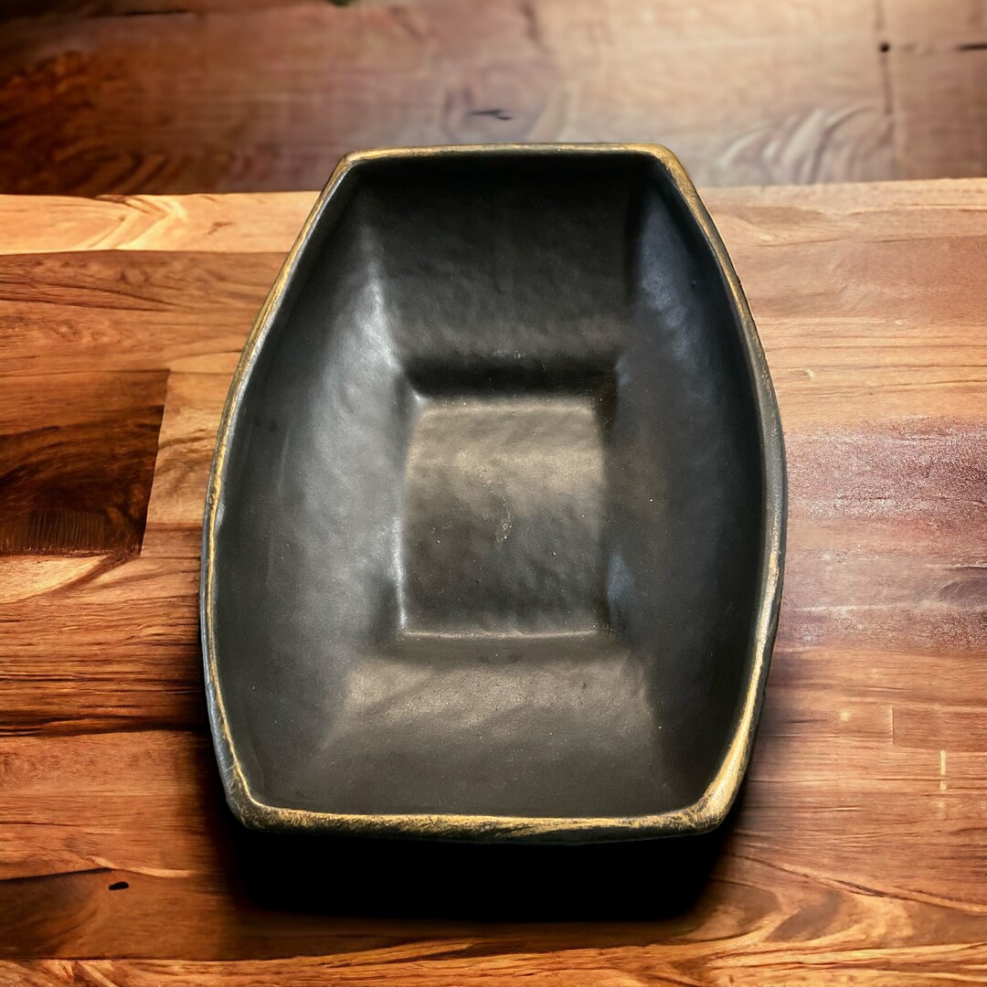 Vintage Black Mccoy USA Pottery Boat Shaped Planter, Dish. 8 X6x2 - Etsy