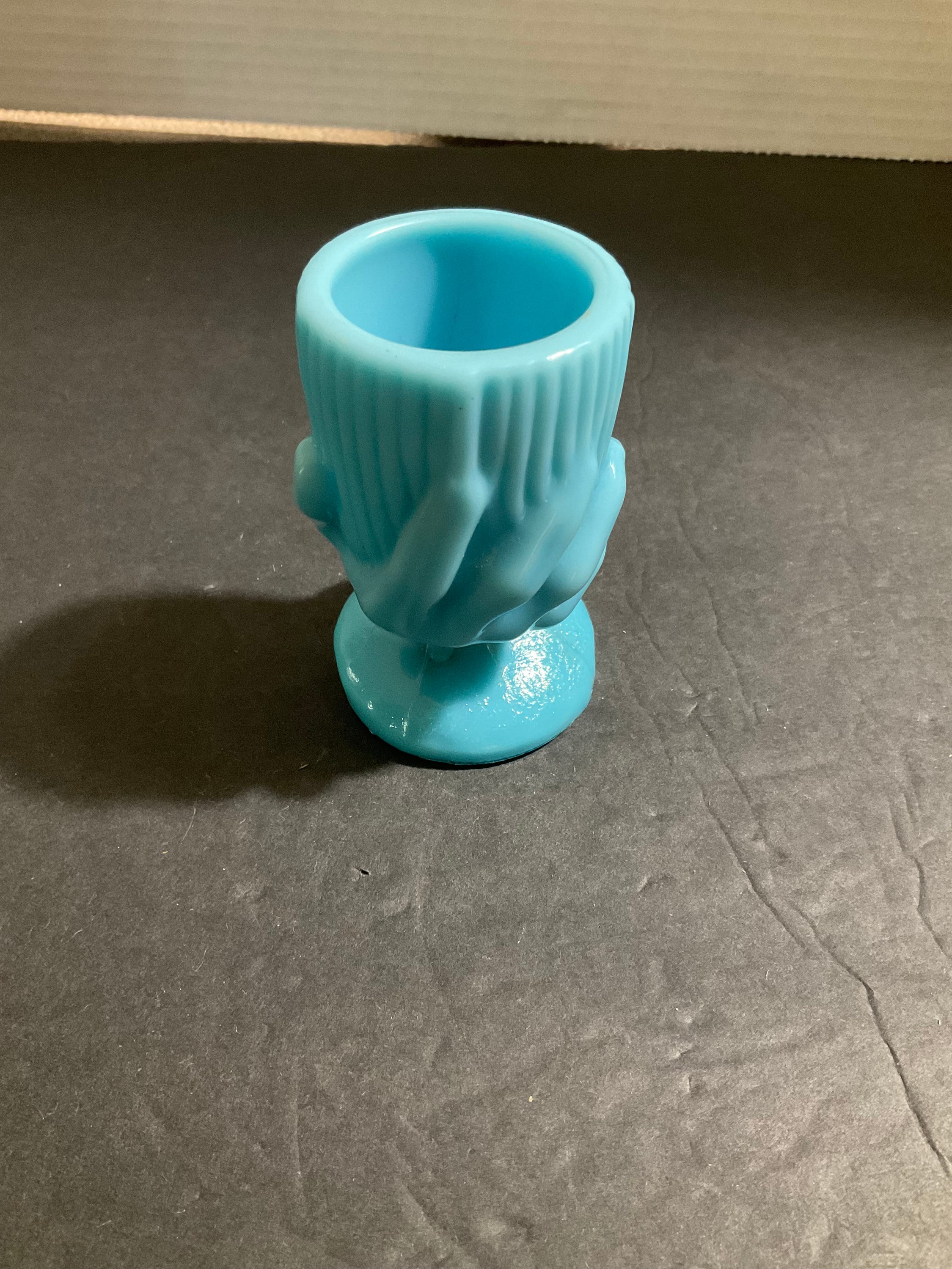 Vintage Delphite Blue Glass Beggars Hand Egg Cup - Etsy
