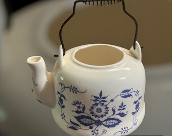 Vintage Blue Onion Ceramic Tea Pot by Nevco Japan - Etsy