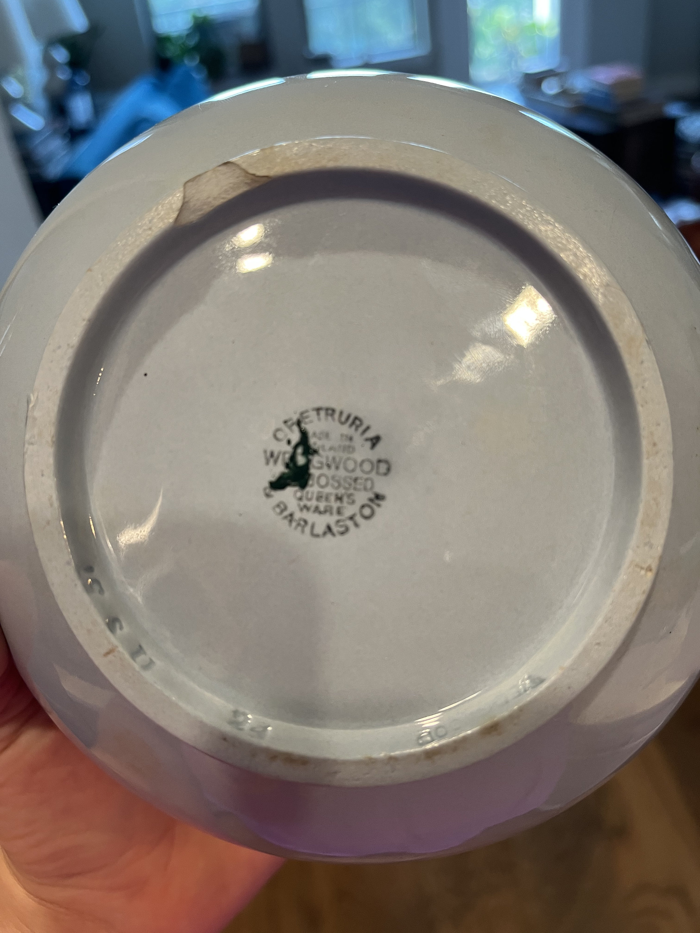 Wedgewood Teapot With Lid Embossed Queensware Cream on Lavender Plain ...