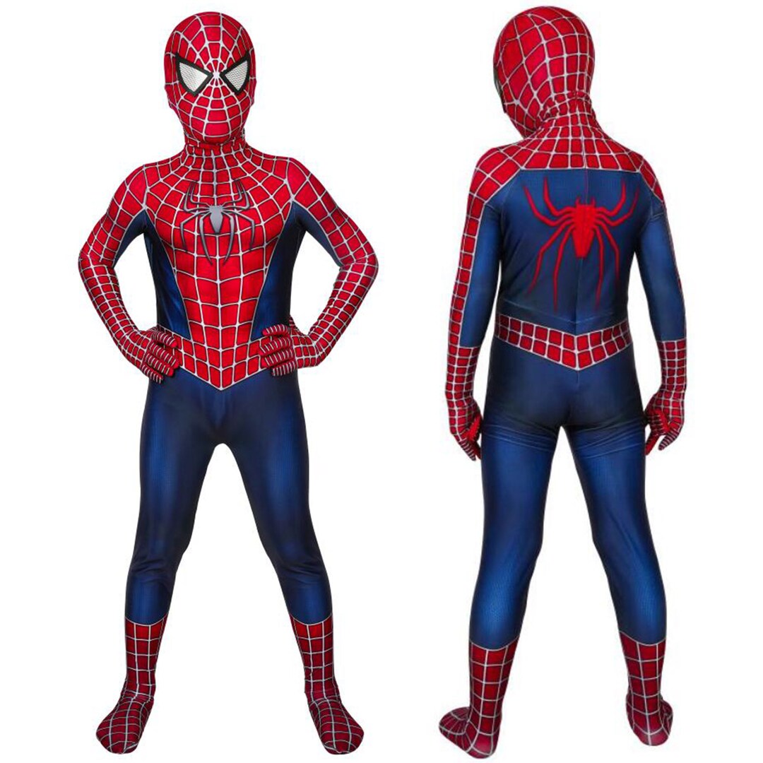 Spider Man Sam Raimi Suit, Size for Kids, Cosplay Costume, Halloween ...