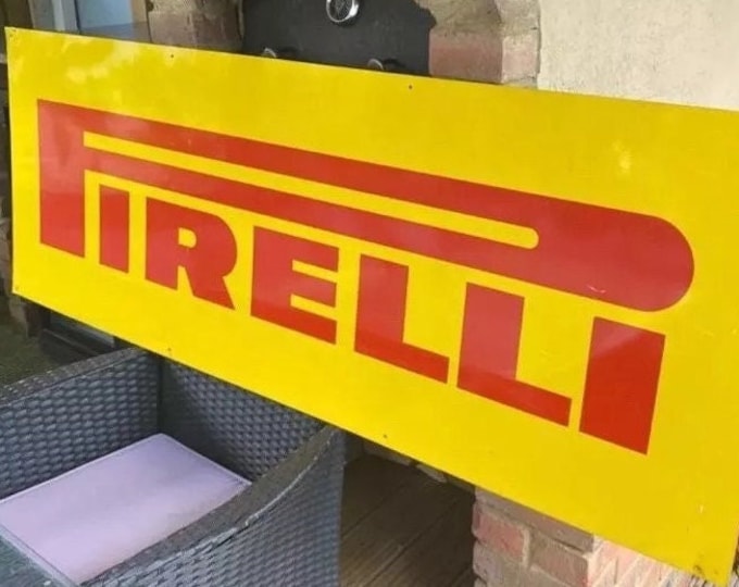 Extra Large Pirelli Tyres Huge Metal Advertising Sign Classic ...