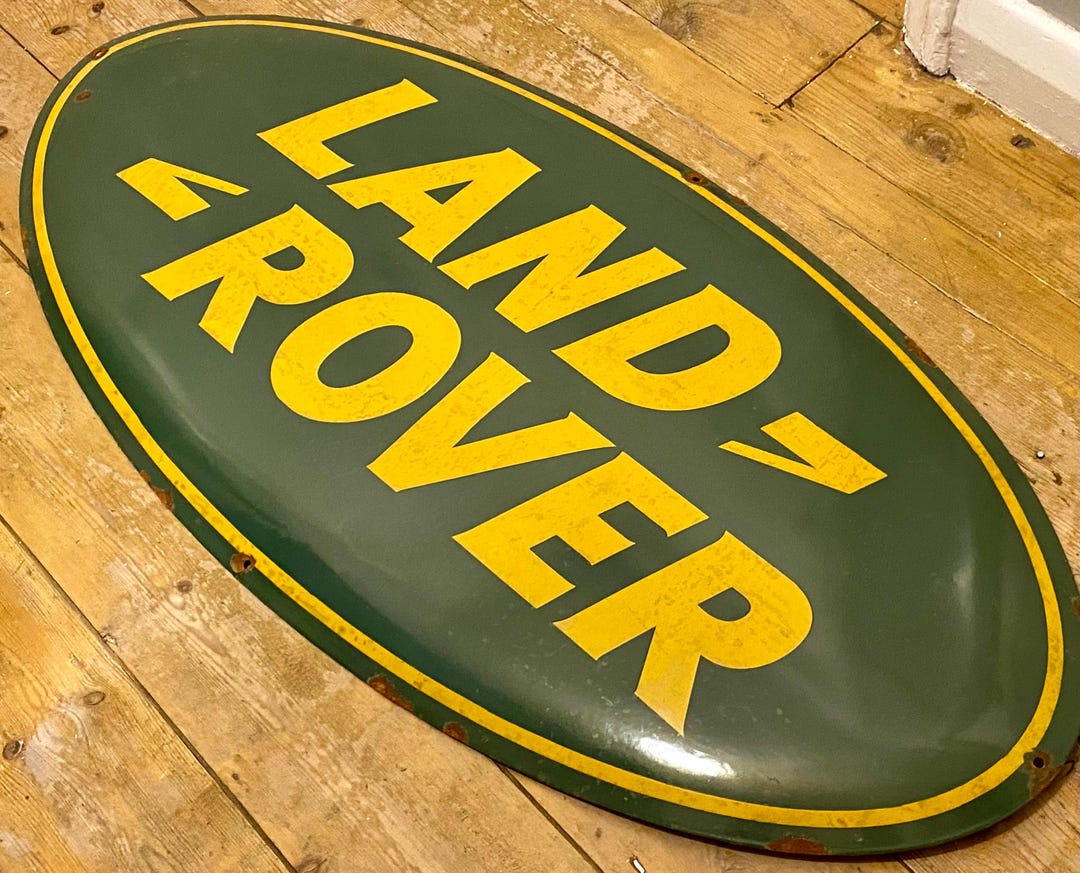 Extra Large Land Rover Dealership Dealer Enamel Metal Wall Sign Range ...