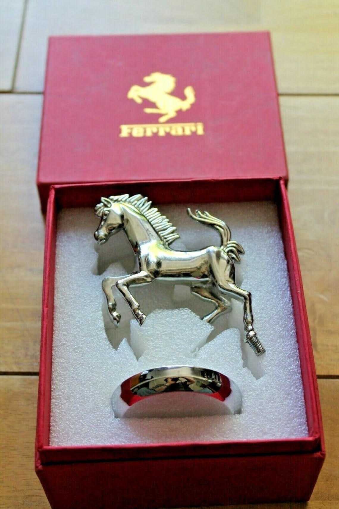 Silver Plated Ferrari Prancing Horse Mascot - Desk Statue Gift - Etsy