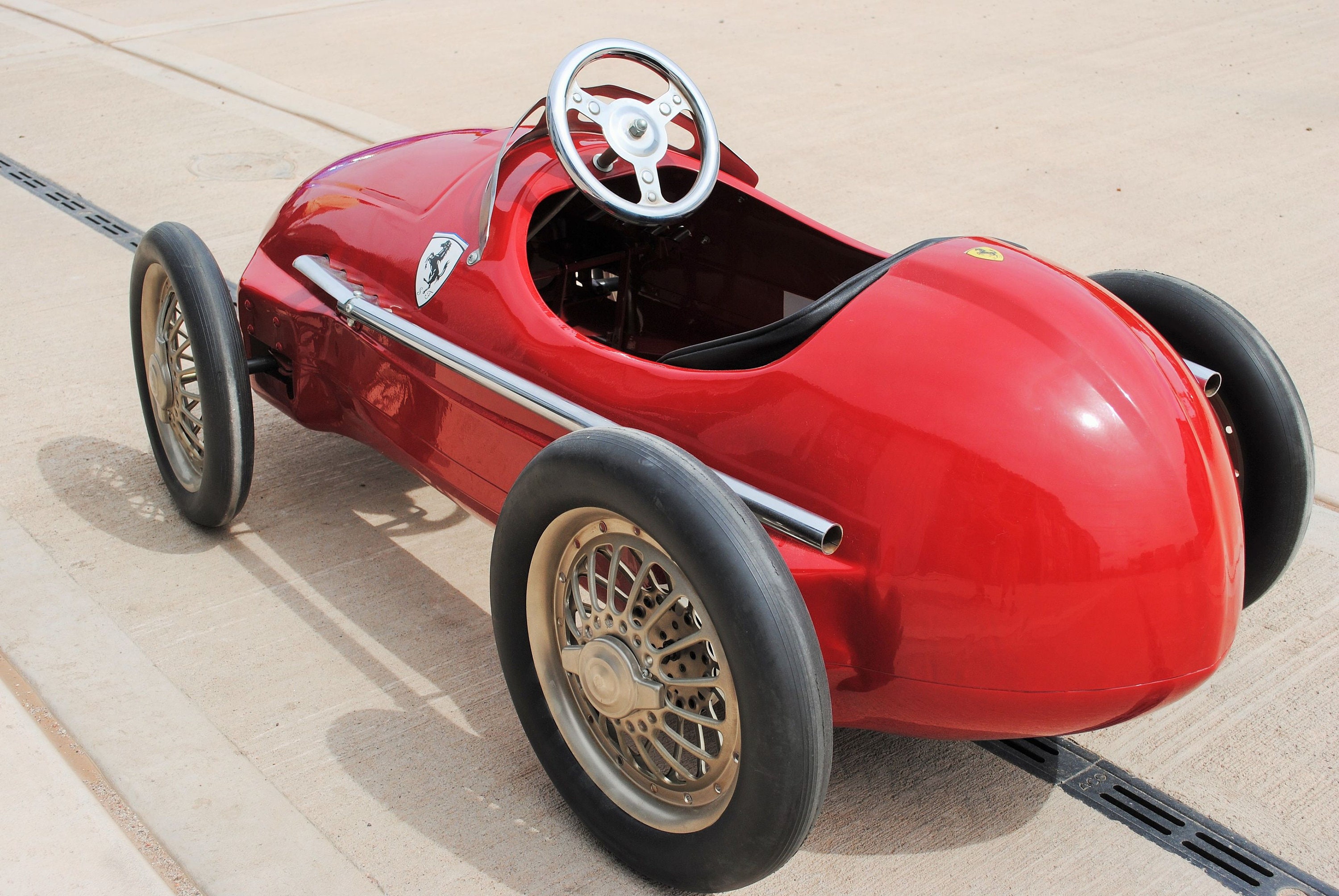 American Retro Red Ferrari Pedal Car 500 F2 Junior Children's Race ...