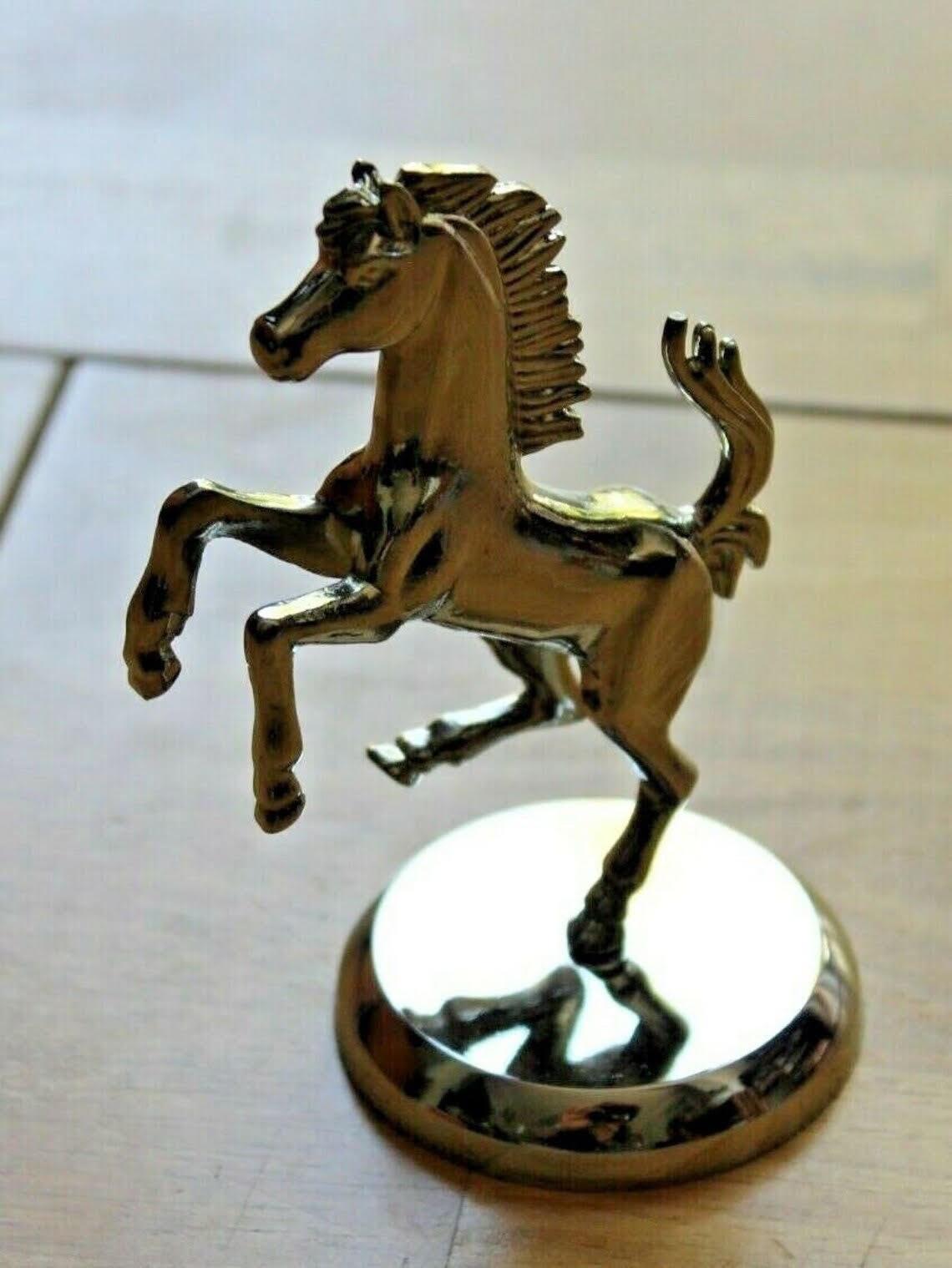 Silver Plated Ferrari Prancing Horse Mascot - Desk Statue Gift - Etsy