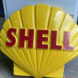 Large Shell Clam Shell Garage Sign Oil Advertising Gas Petrol Service ...