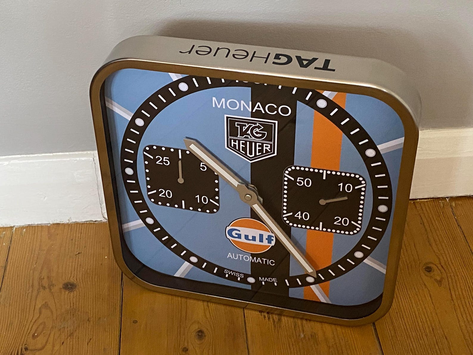 Rare Tag Heuer Monaco F1 Gulf Racing Wall Clock Ltd Edition Watch ...