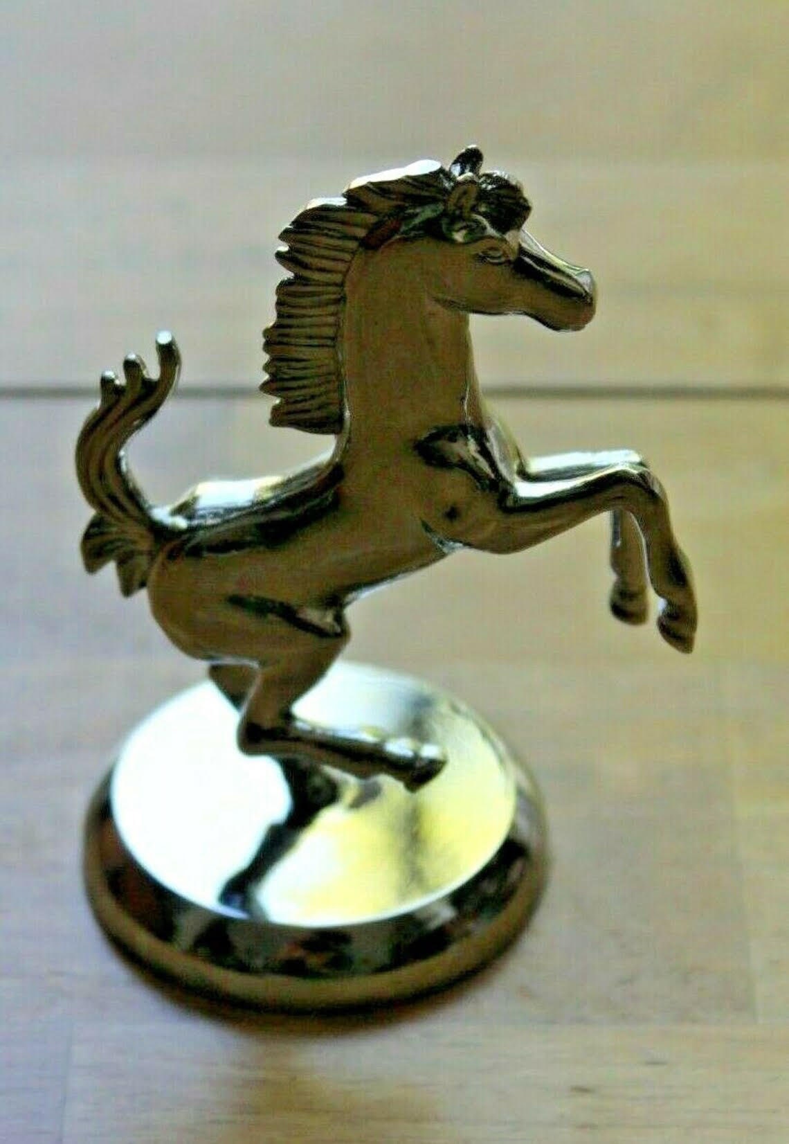 Silver Plated Ferrari Prancing Horse Mascot - Desk Statue Gift - Etsy