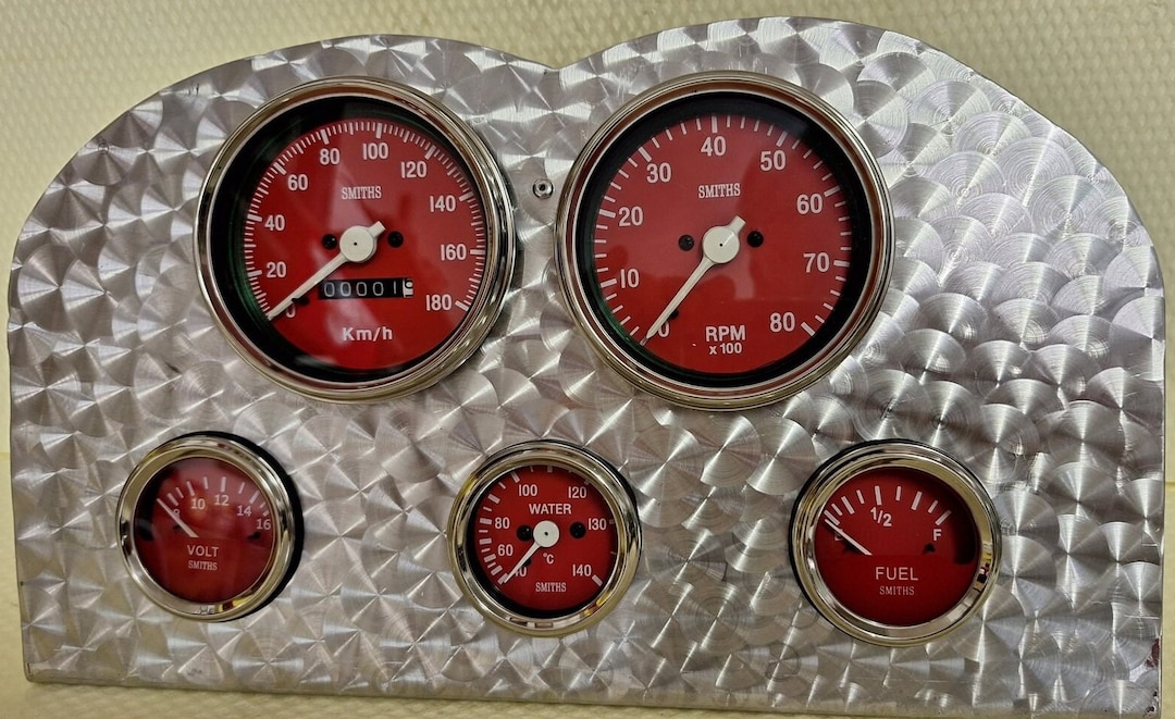 Rare - Aluminum Race Car Dashboard With Smiths Branded Speedometer RPM ...