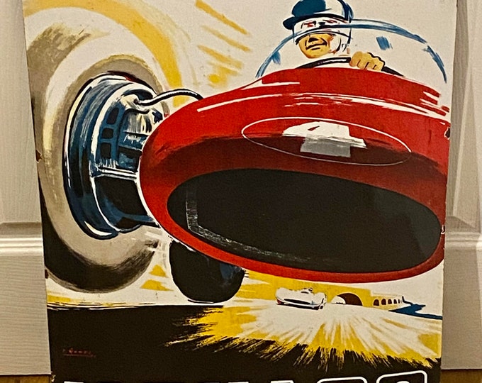 Large Monaco Grand Prix 1955 Enamel Race Sign J. Ramel Grand Prix D ...