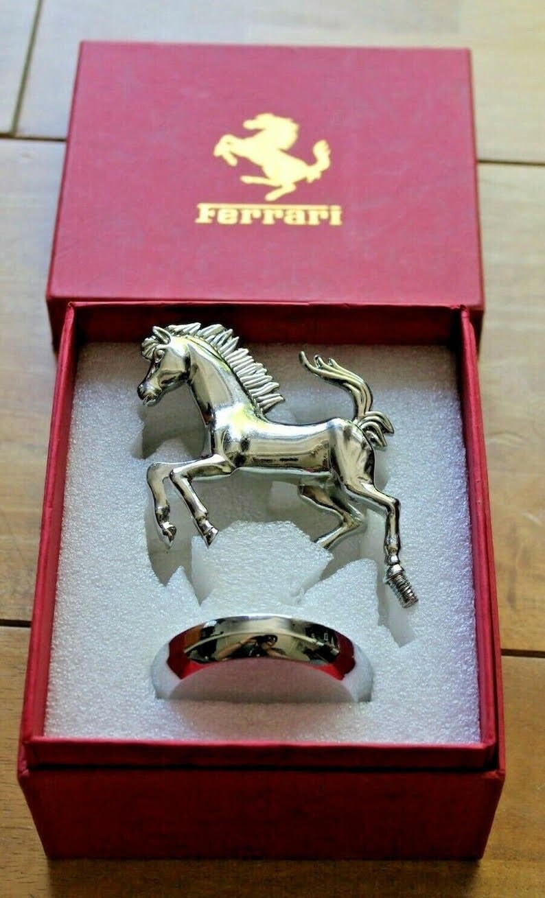 Silver Plated Ferrari Prancing Horse Mascot - Desk Statue Gift - Etsy