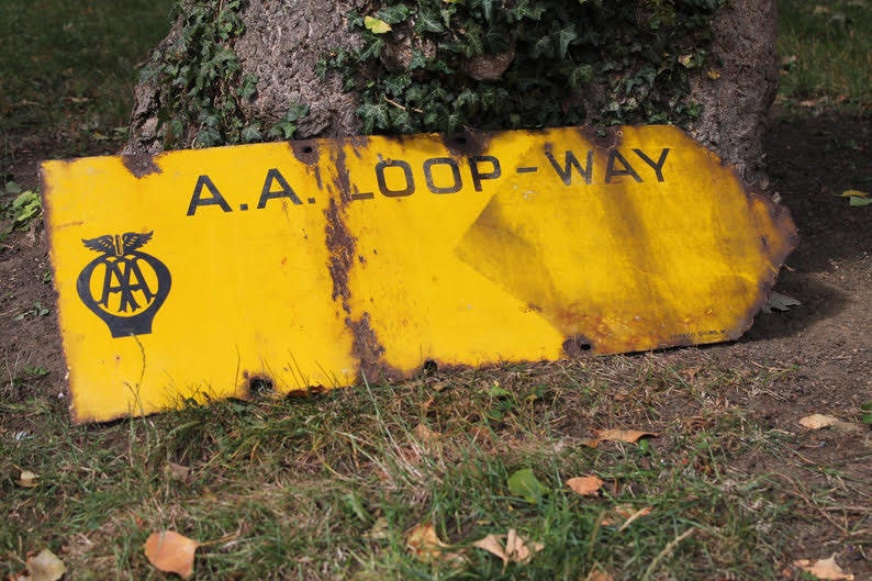 Rare Franco AA Loop-way Enamel Sign Dealership Art Picture - Etsy