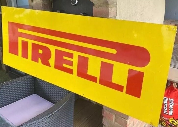 Extra Large Pirelli Tyres Huge Metal Advertising Sign Classic ...