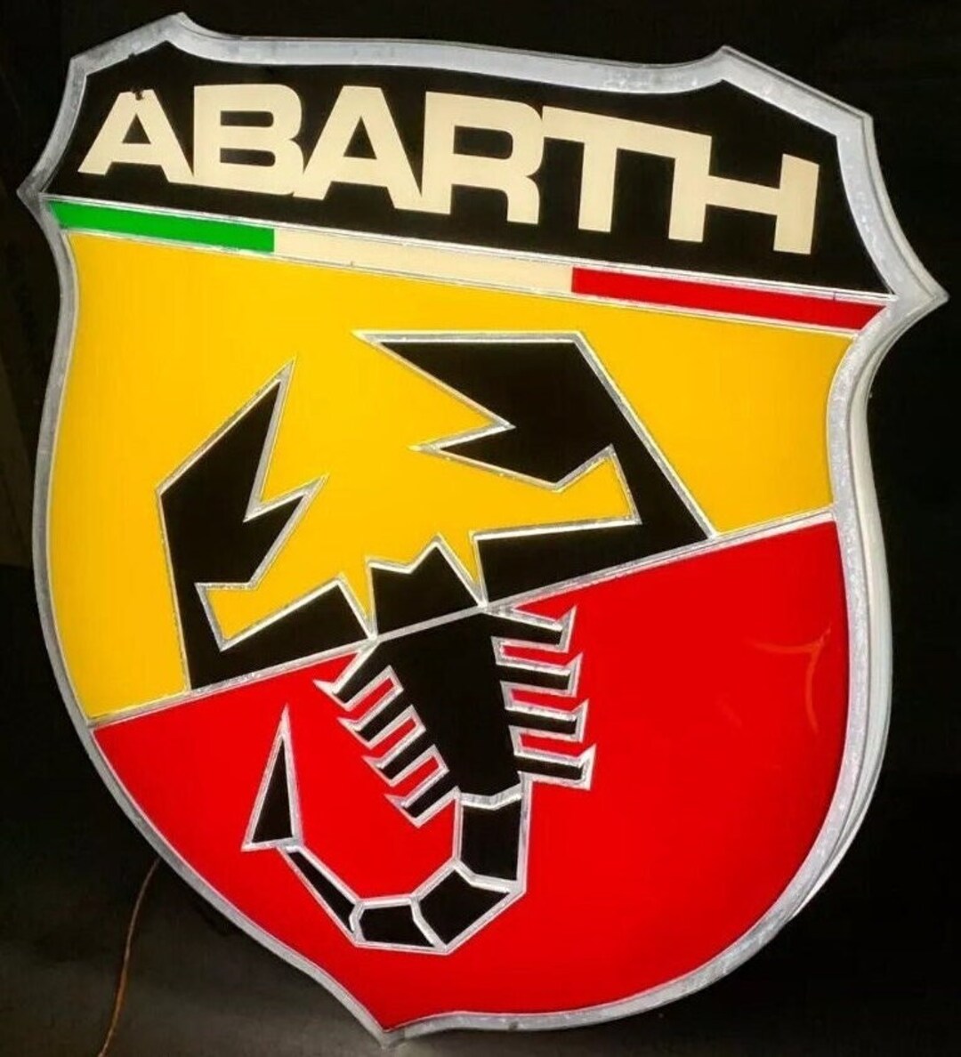 Rare Huge Abarth Racing Dealership Wall Sign Garage Workshop ...