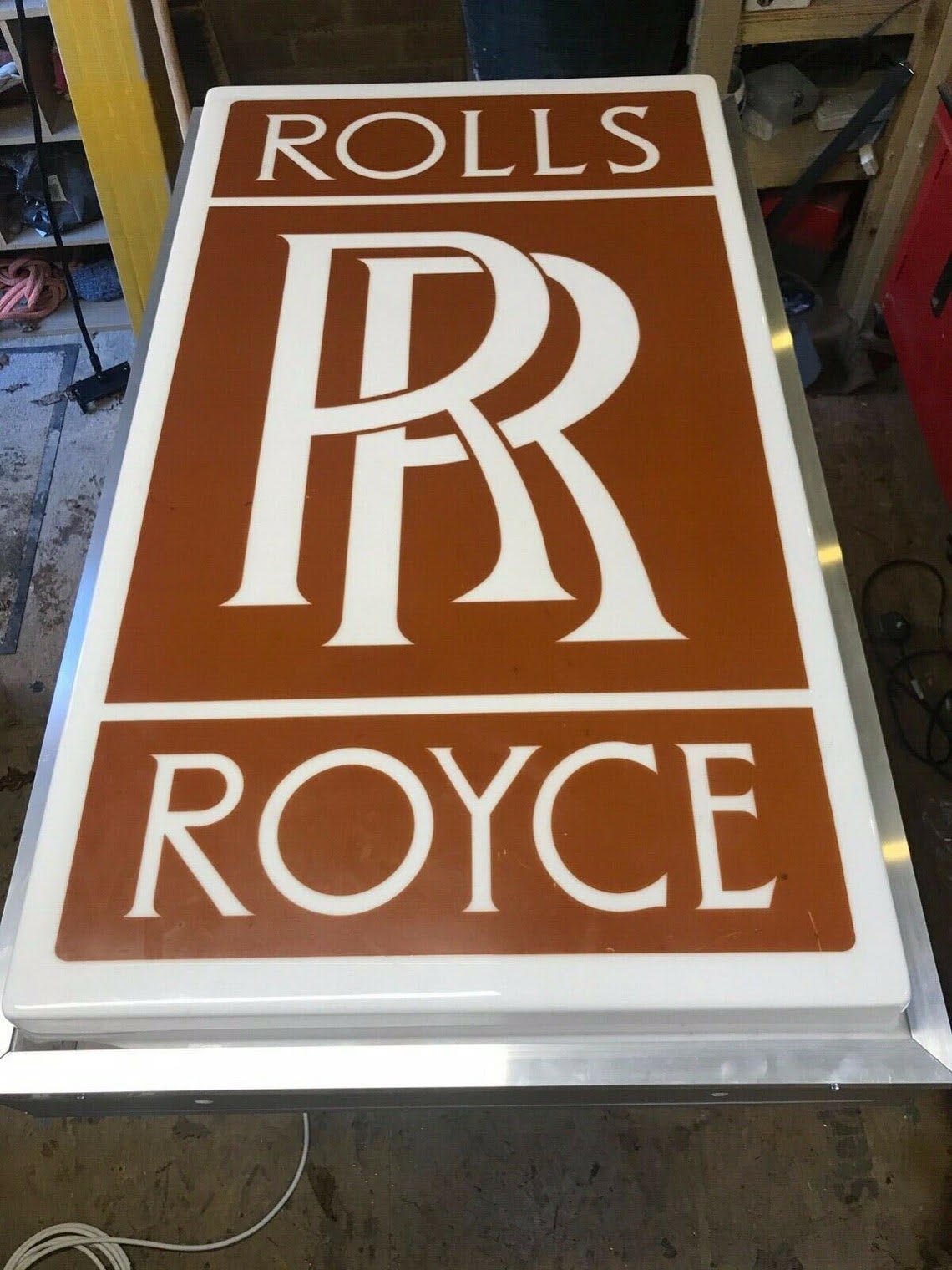 Genuine Rolls Royce Large Illuminated Dealership Showroom Sign Dealer ...