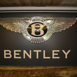 Rare Huge Bentley Main Showroom Advertising Sign Main Dealership ...