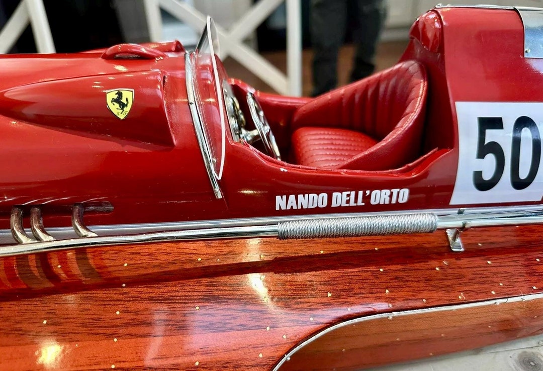 Ferrari Arno XI Hydroplane Racing Boat Display Model Hand Built ...