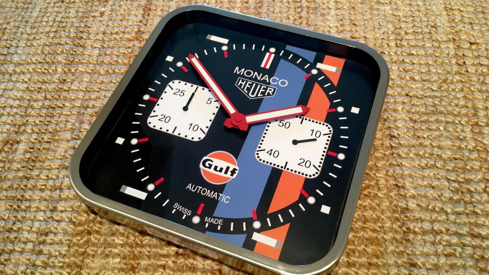 Rare Tag Heuer Monaco Gulf Racing Wall Clock - Limited Edition - Etsy
