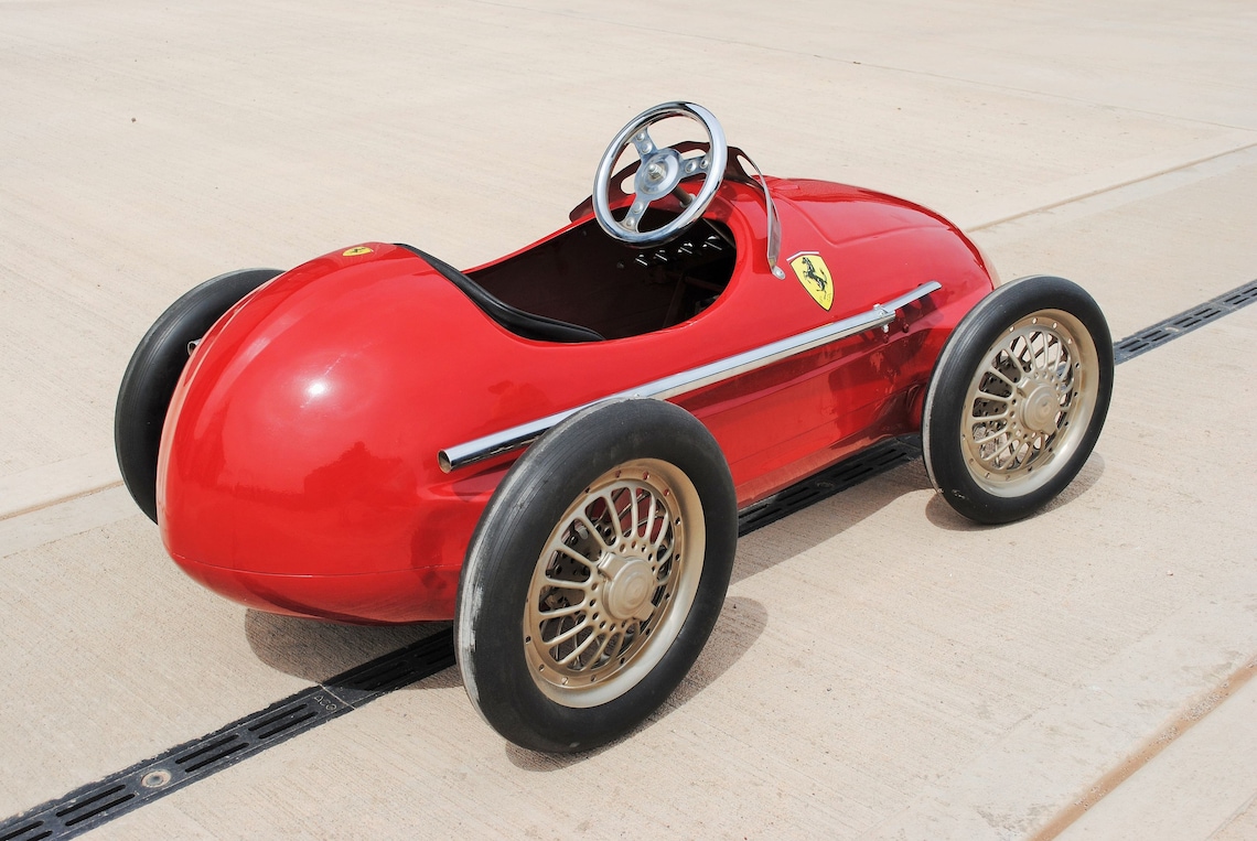 American Retro Red Ferrari Pedal Car 500 F2 Junior Children's Race ...