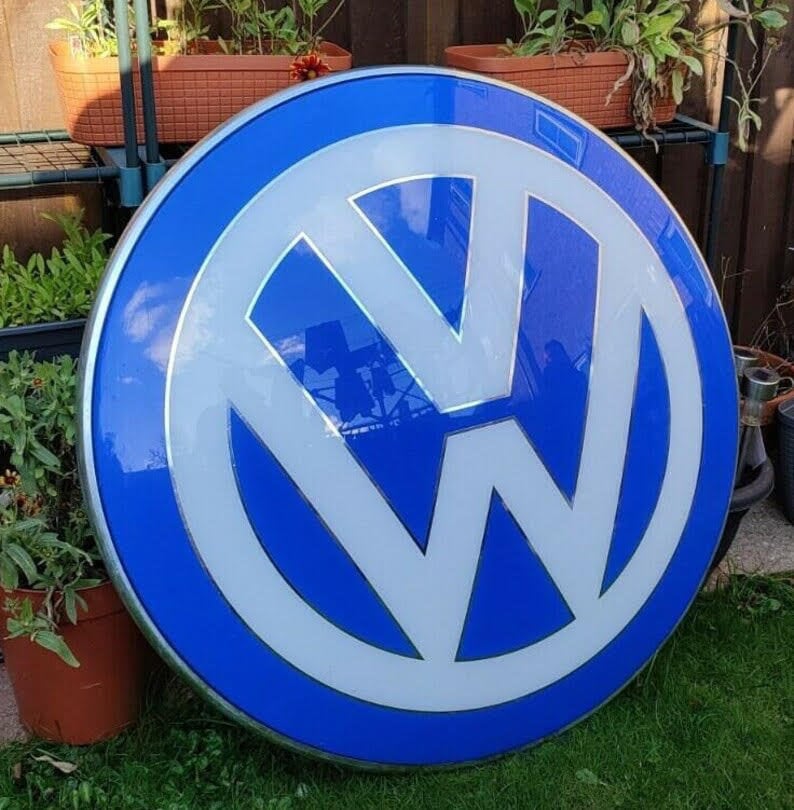 Rare VW Volkswagen Dealer Sign: Light up Advertising Display (120cm) - Etsy