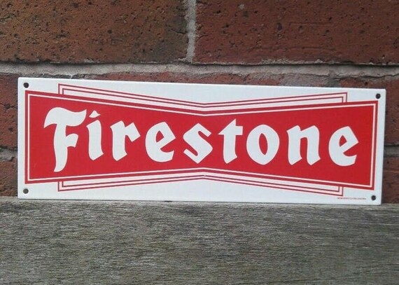 Rare Firestone Enamel Tyres Dealer Wall Sign Garage - Etsy