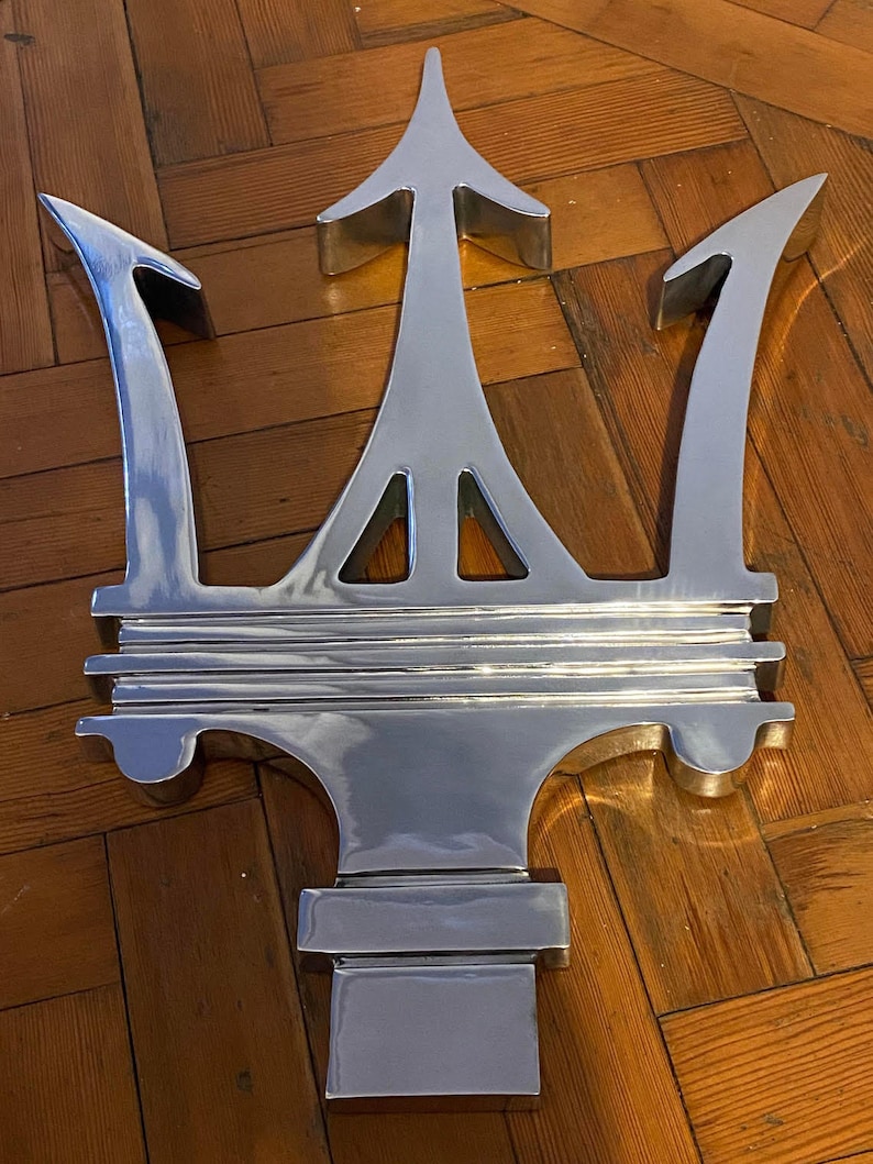 Rare Extra Large Maserati Trident Sign Dealership Ornament Statue ...
