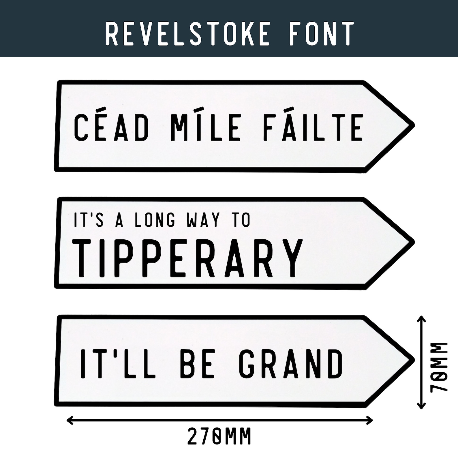 Classic Irish Road Sign Custom Made Aluminium - Etsy