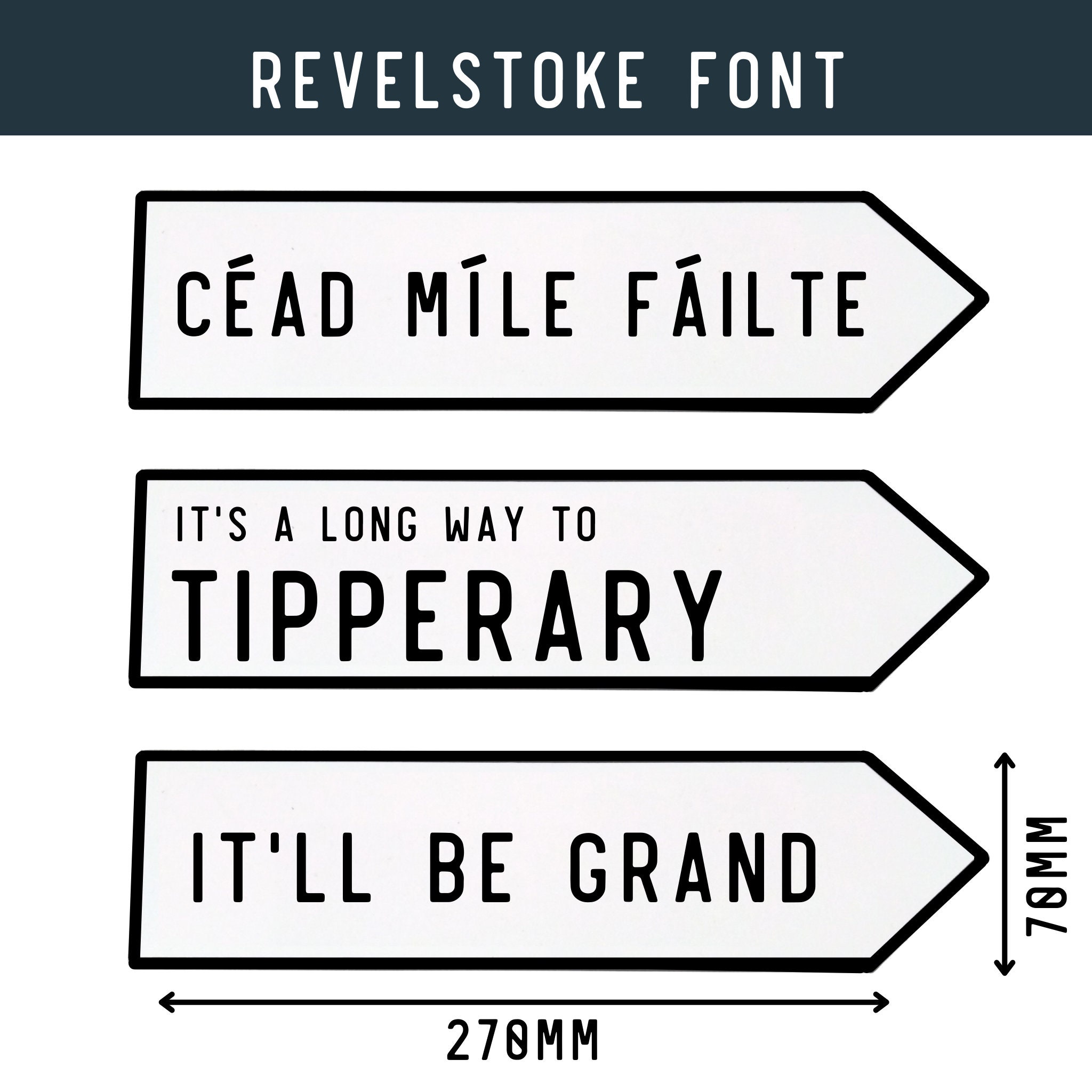 Classic Irish Road Sign Custom Made Aluminium - Etsy