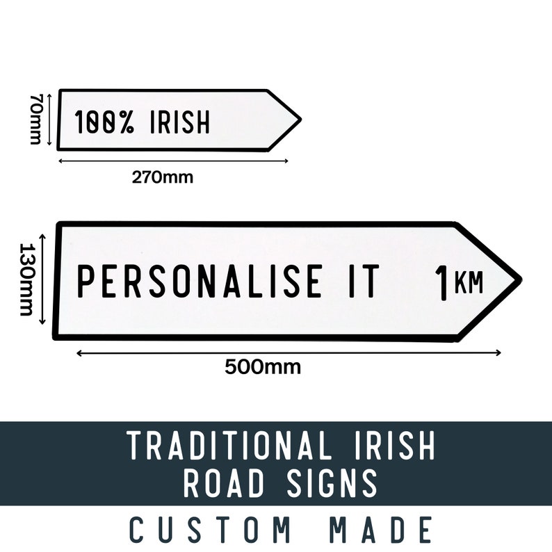 Classic Irish Road Sign Custom Made Aluminium - Etsy