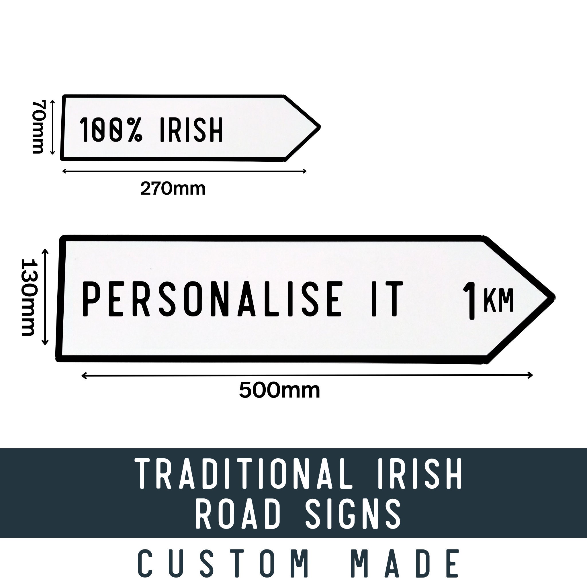 Classic Irish Road Sign Custom Made Aluminium - Etsy