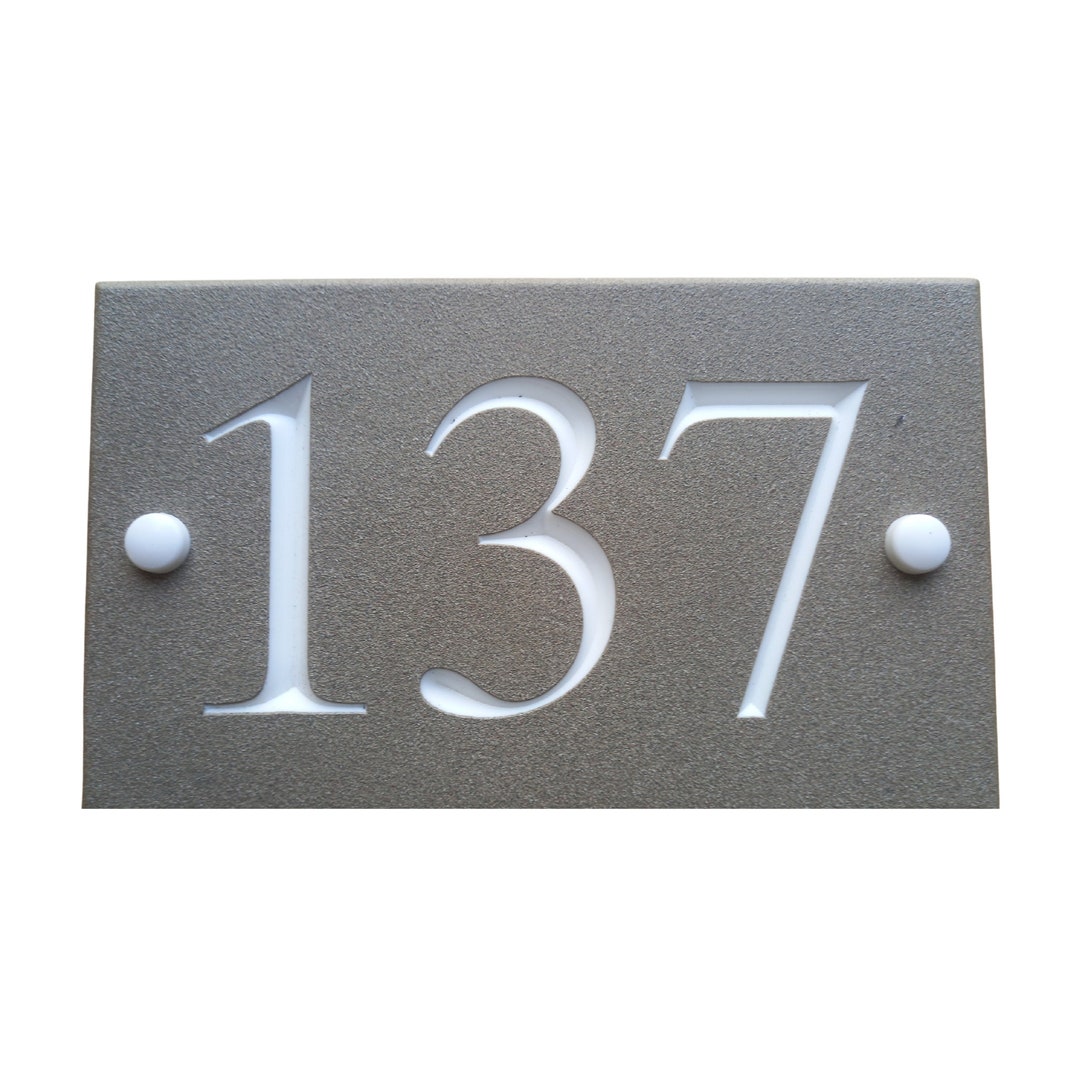 Corian House Number Sign Small Rectangle Desert Bisque/ - Etsy